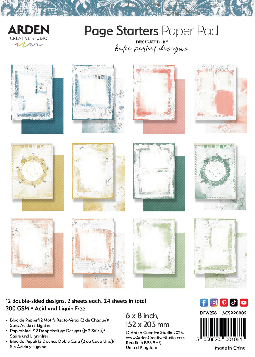 Arden Paper Pack 6x8 - Page Starters | Paper Flourish