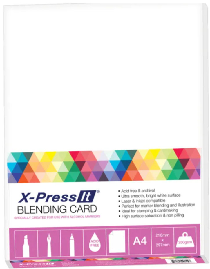 X-Press It Blending Card A4 - 250gsm (Per Sheet) | Paper Flourish