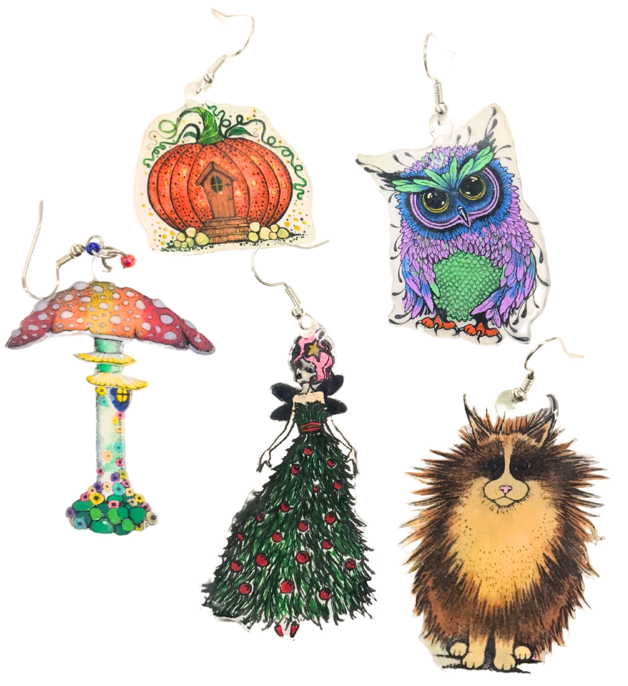 SHRINKY EARRINGS - by Sharon | Paper Flourish