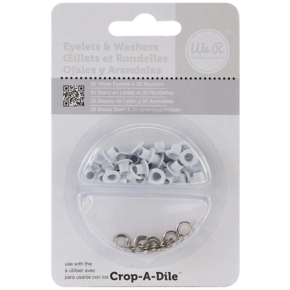 We R Memory Keepers Crop-a-dile Eyelets & Washers - White | Paper Flourish