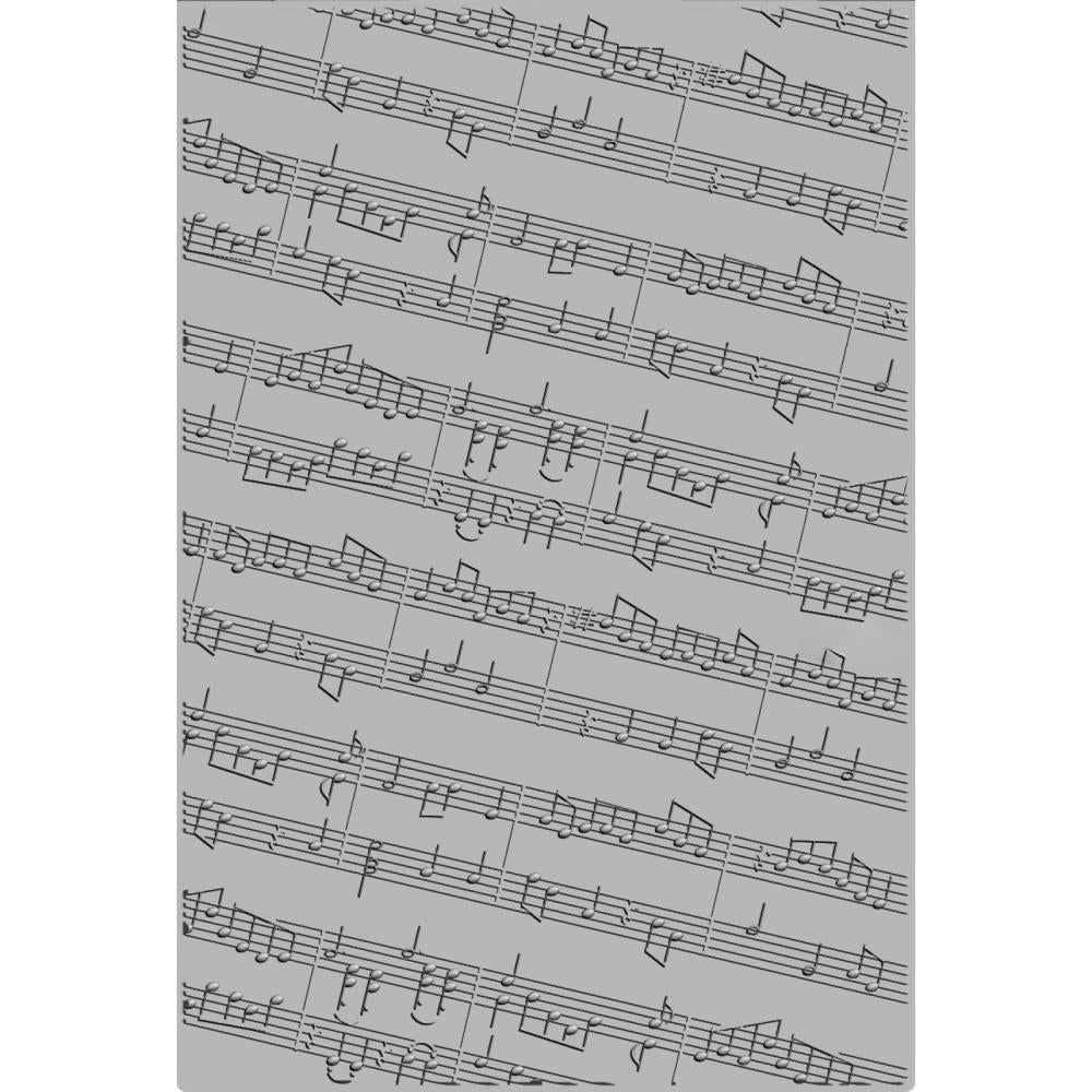 Sizzix 3D Embossing Folder 4.7" x 6.5" - Musical Notes | Paper Flourish