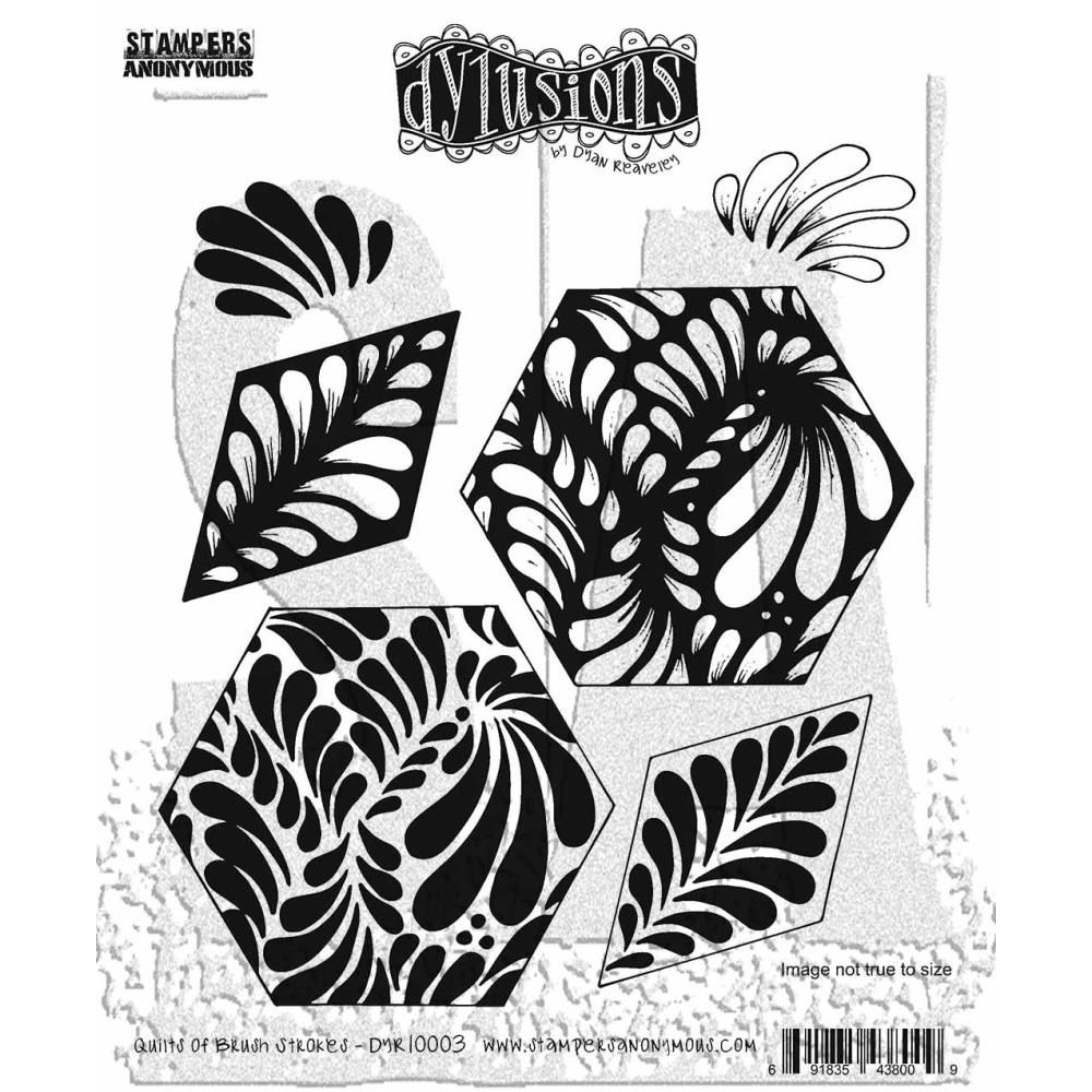 Dylusions Stamp Set - Quilts of Brush Strokes | Paper Flourish