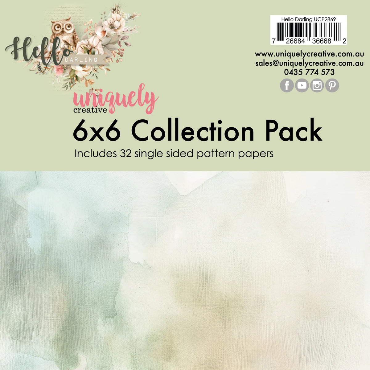 Uniquely Creative Paper Collection Pack 6" x 6" - Hello Darling | Paper ...