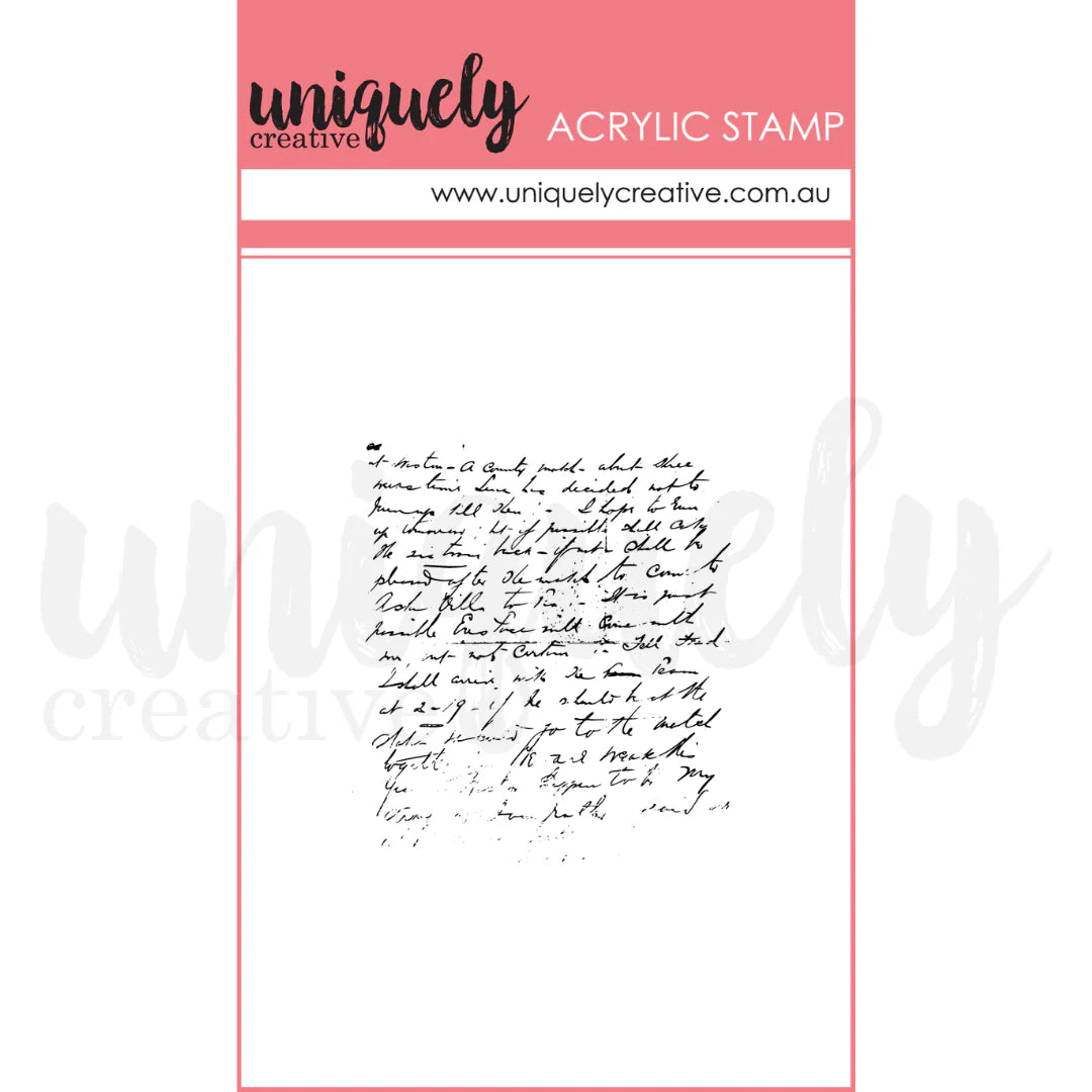 Uniquely Creative Stamp Set - Vintage Script Mini Mark Making Stamp ...