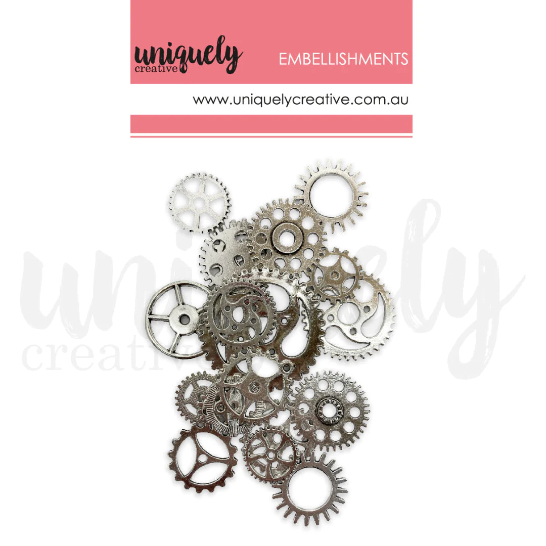 Uniquely Creative Metal Cogs - Silver | Paper Flourish