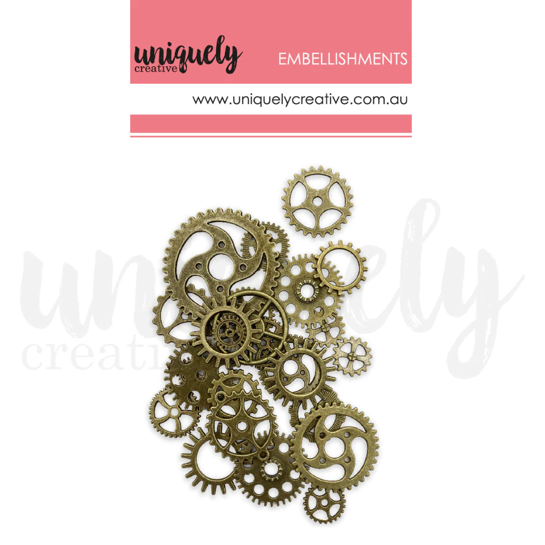 Uniquely Creative Metal Cogs - Brass | Paper Flourish