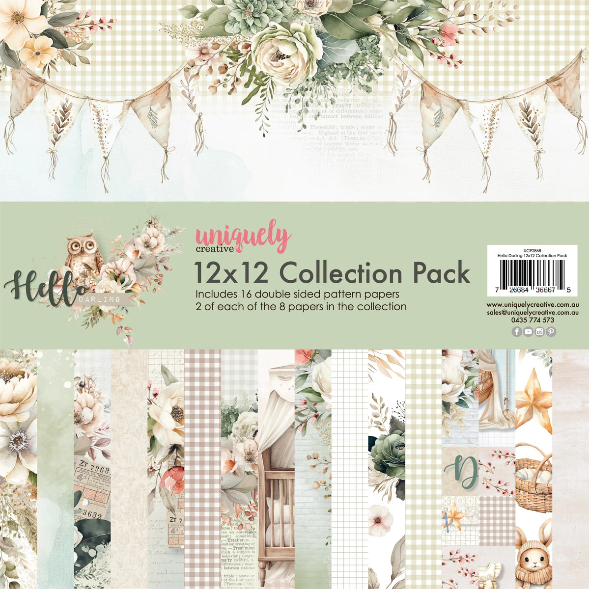 Uniquely Creative Paper Collection Pack 12" x 12" - Hello Darling ...