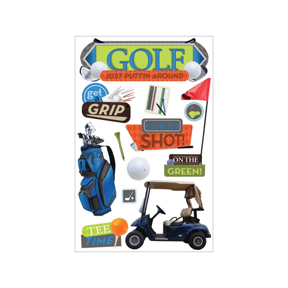 Paper House 3D Stickers - Golf | Paper Flourish