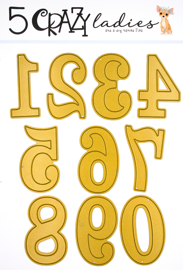 5 Crazy Ladies Die Set - Numbers: Jumbo | Paper Flourish